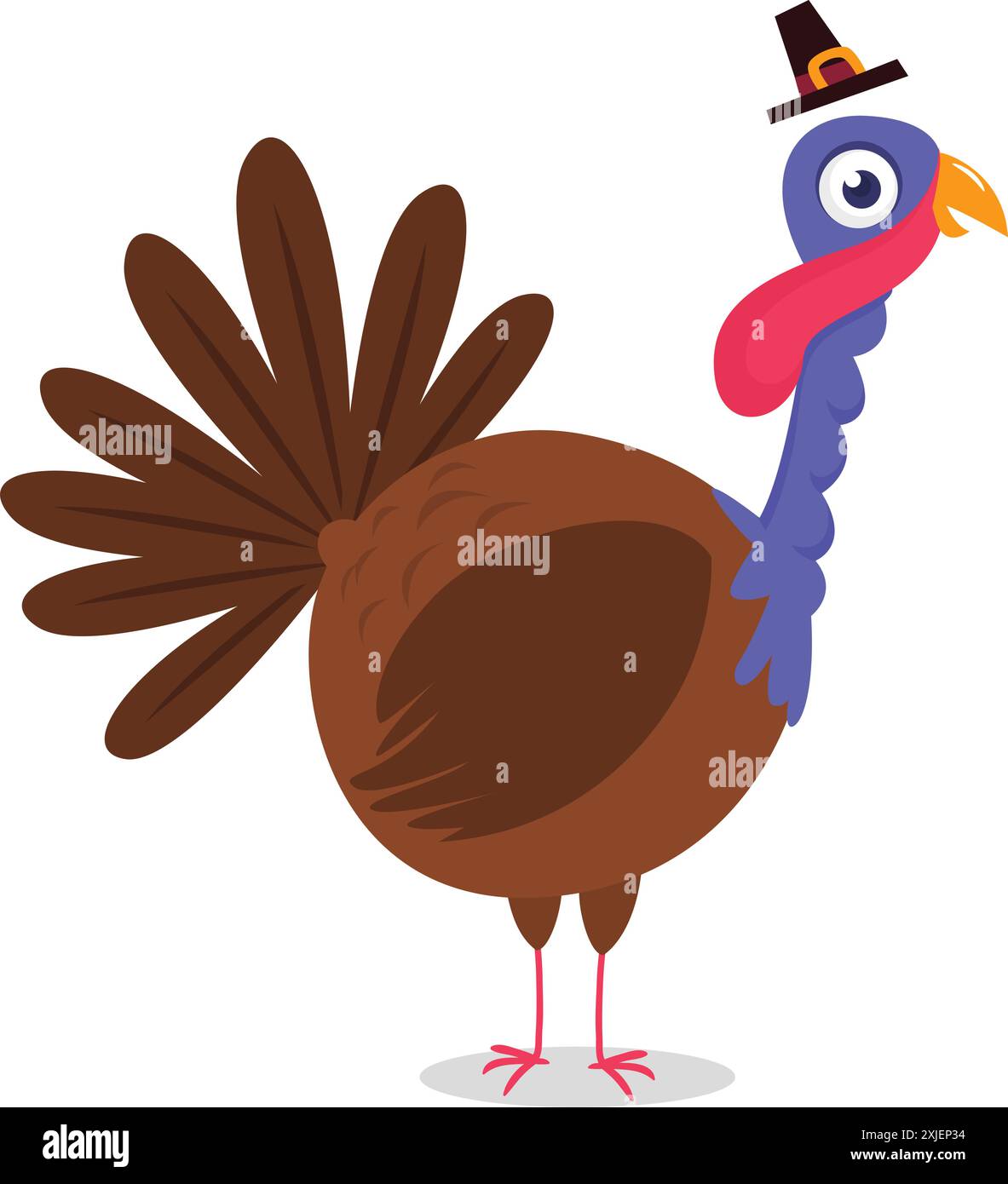 Cartoon happy cute thanksgiving turkey bird. Design for Thanksgiving ...