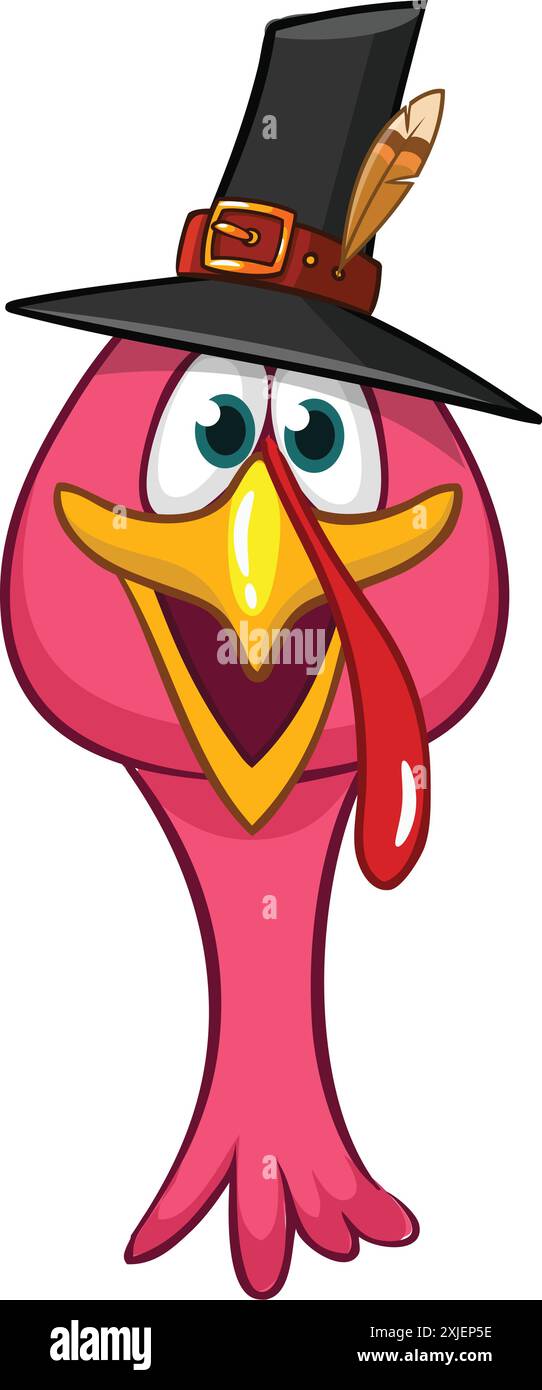 Cartoon happy cute thanksgiving turkey bird. Design for Thanksgiving ...