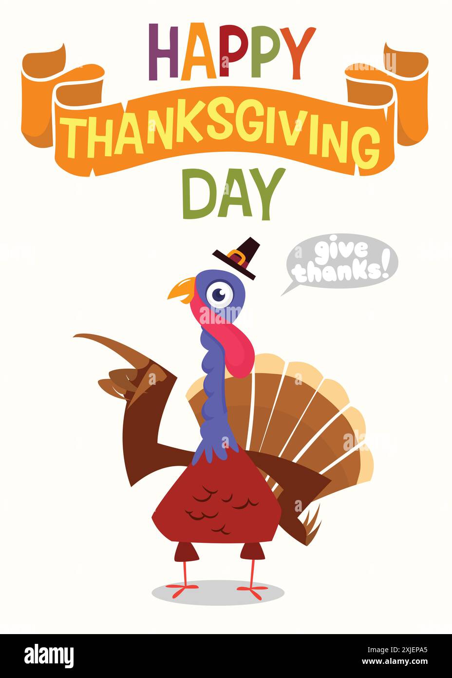 Cartoon happy cute thanksgiving turkey bird. Design for Thanksgiving ...