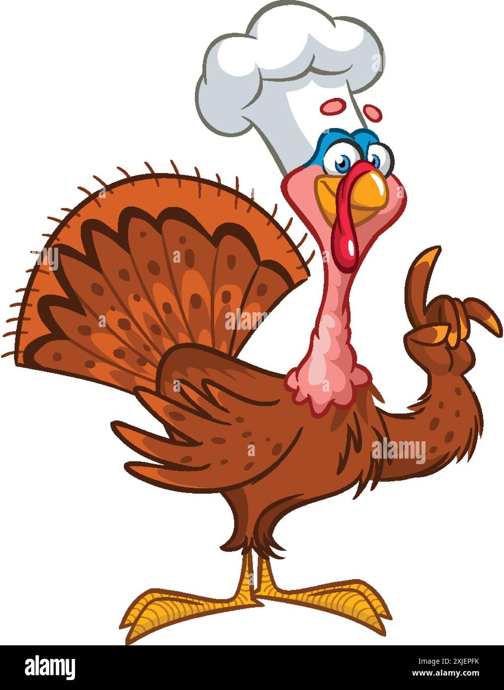 Cartoon happy cute thanksgiving turkey bird. Vector illustration ...