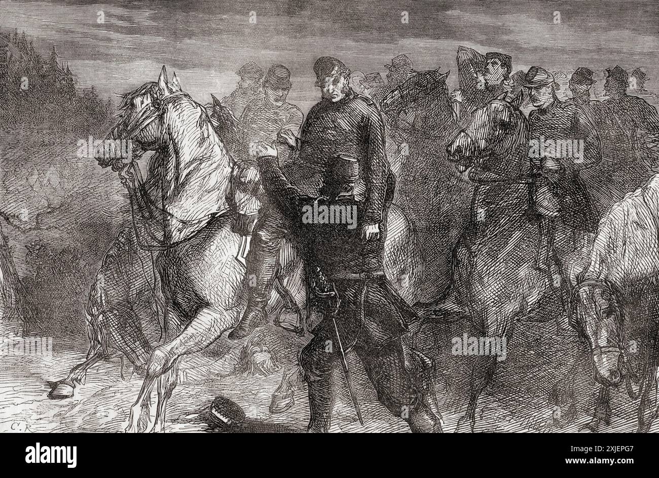 General Jackson mortally wounded after the Battle of Chancellorsville ...