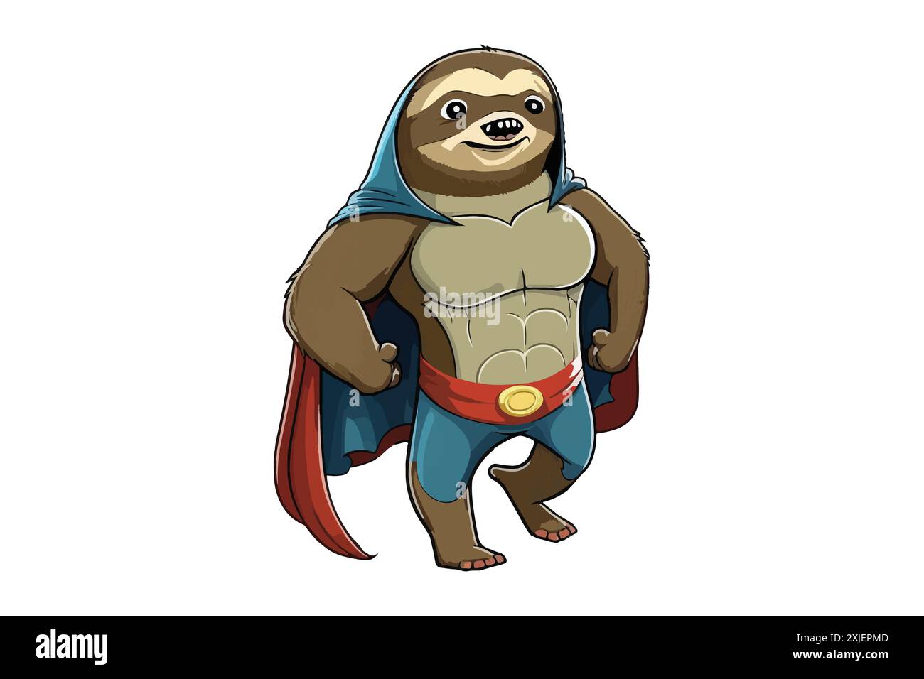 Sloth Full Body Wearing Plaid Shirt Stock Vector Image & Art - Alamy