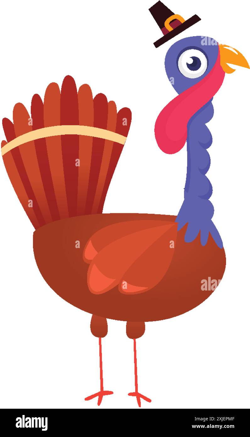 Cartoon happy cute thanksgiving turkey bird. Design for Thanksgiving ...