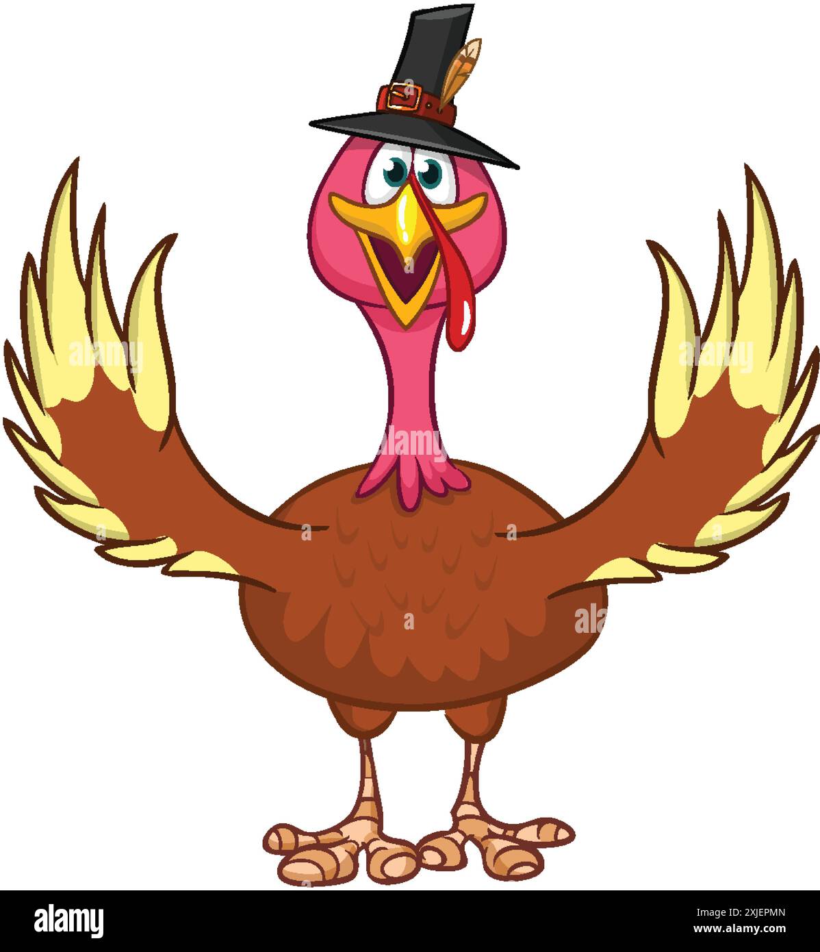 Cartoon happy cute thanksgiving turkey bird. Design for Thanksgiving ...