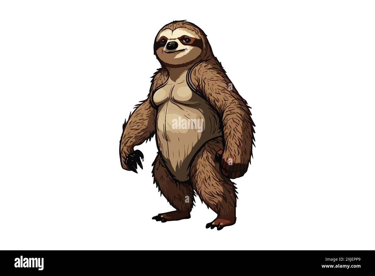 Sloth Full Body Cartoon Vector Stock Vector Image & Art - Alamy