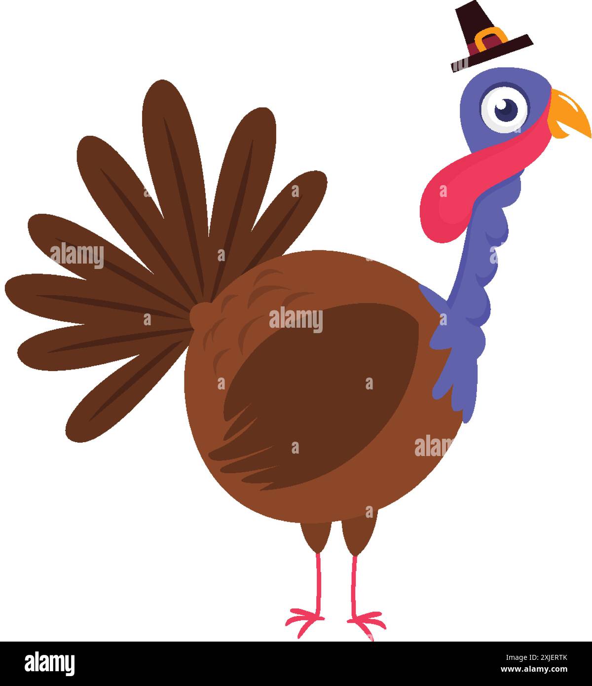 Cartoon happy cute thanksgiving turkey bird. Design for Thanksgiving ...