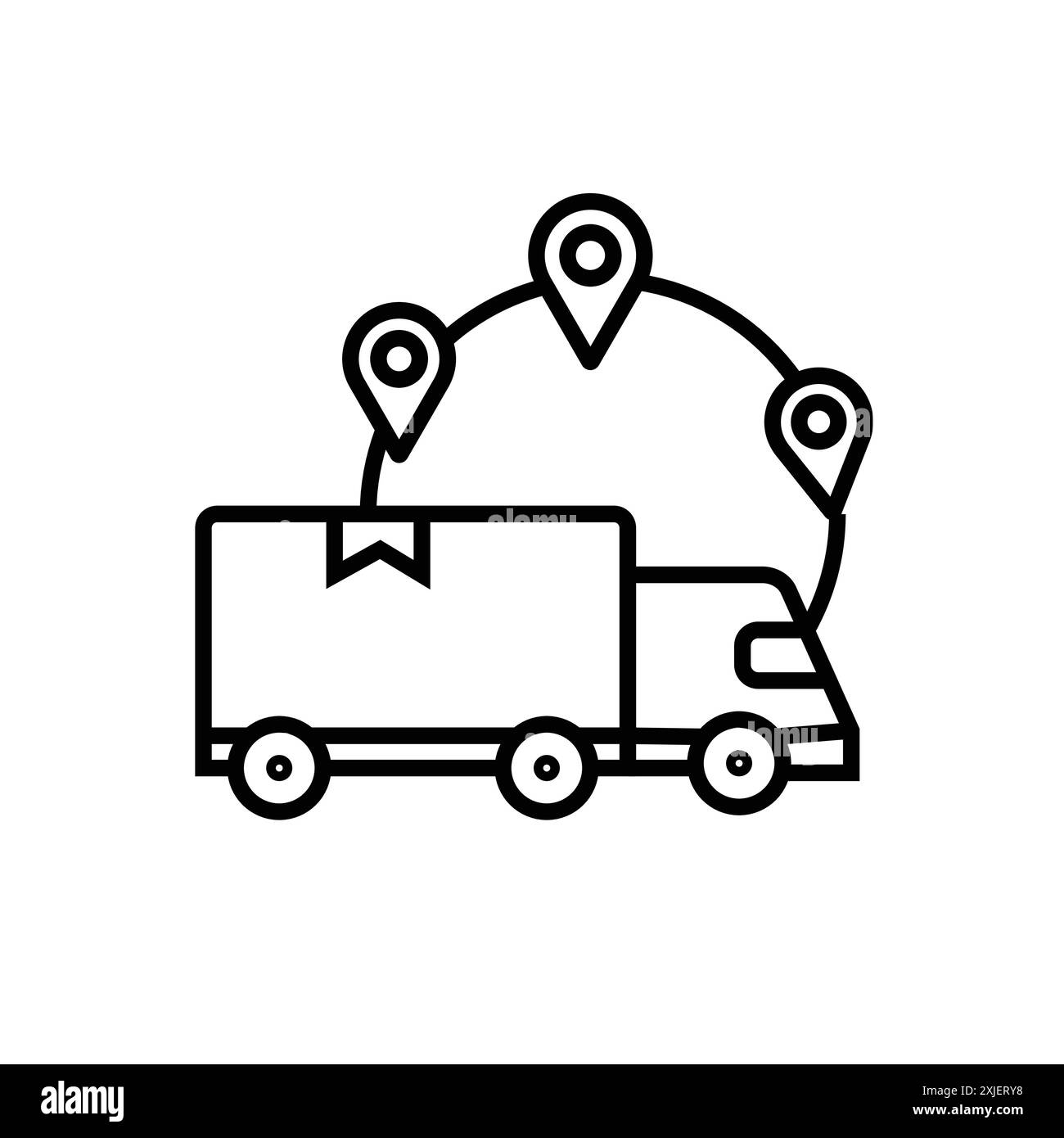 distribution icon simple flat vector symbol outline collection set logo ...