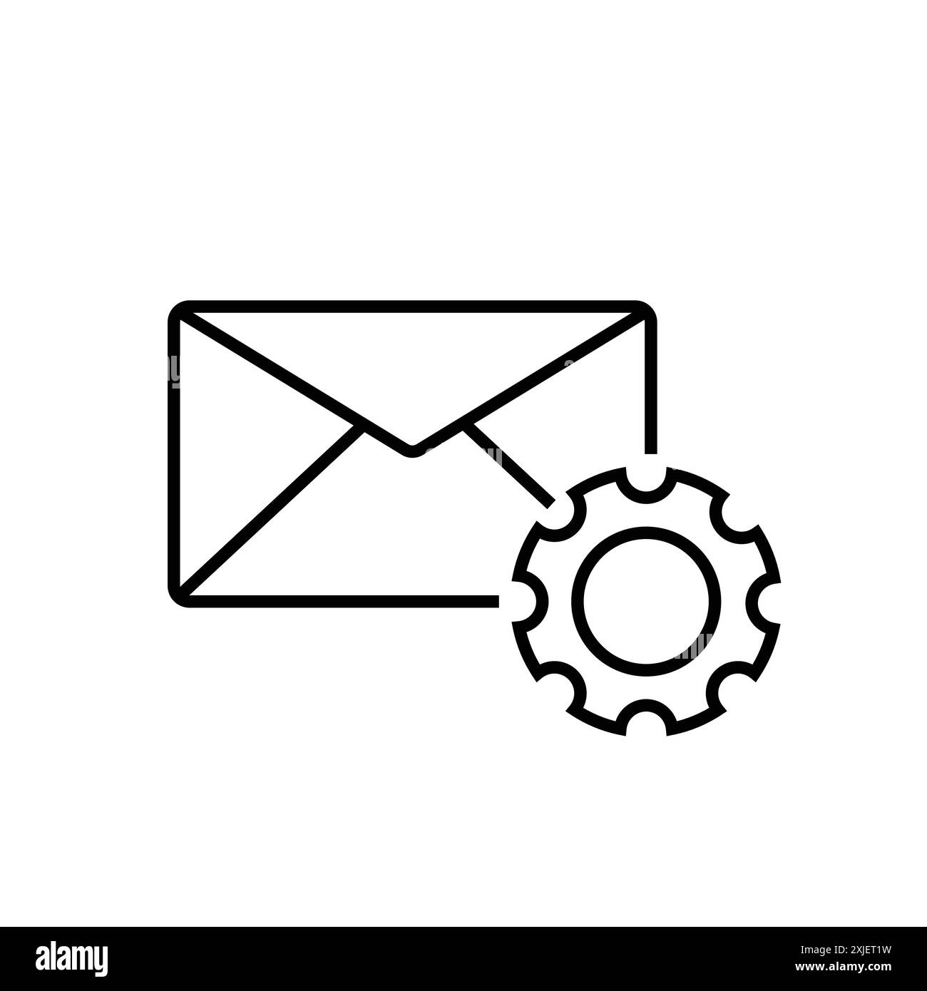 email setting icon simple flat vector symbol outline collection set ...