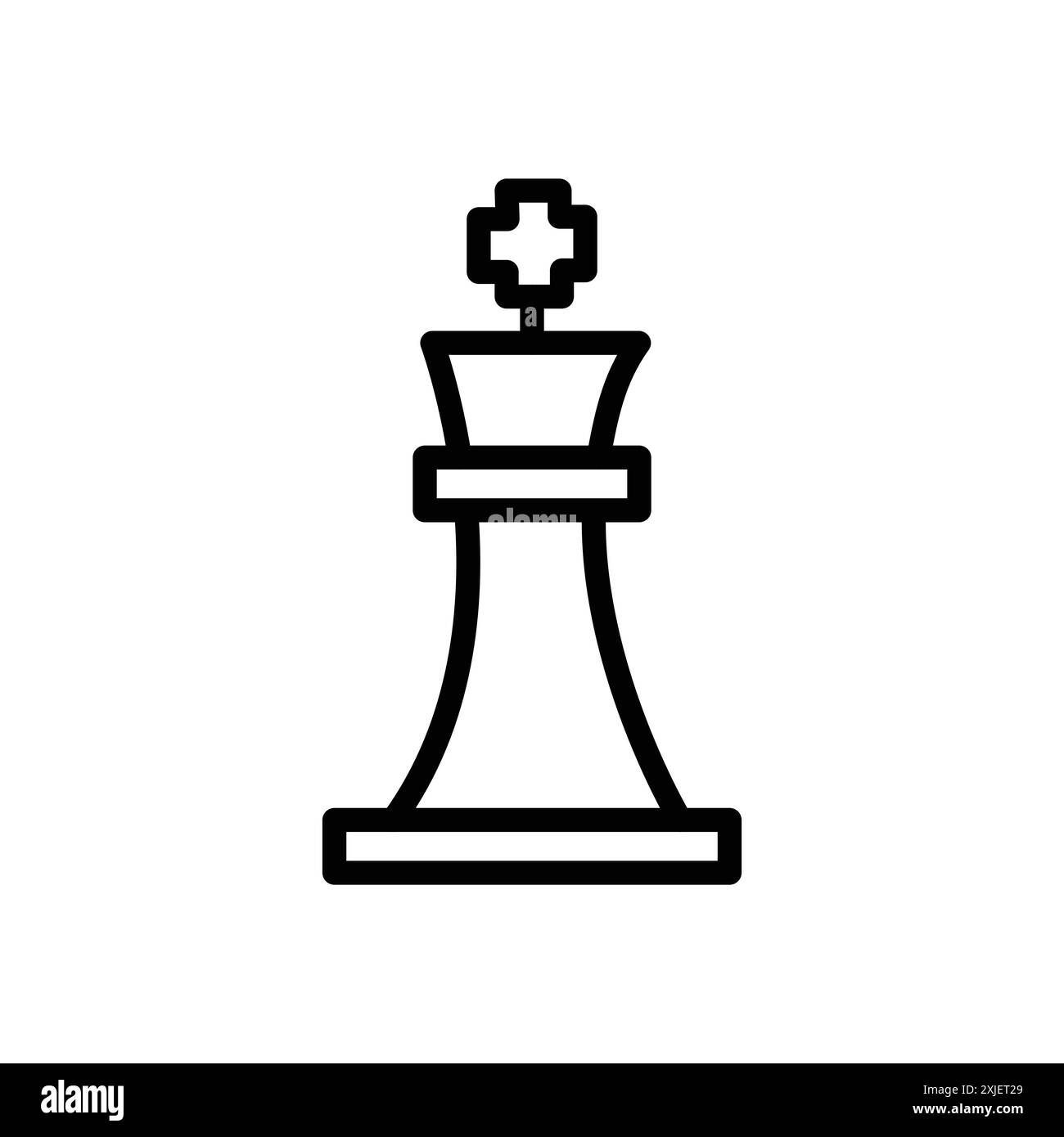 Chess King icon design by Ayaan simple flat vector symbol outline ...