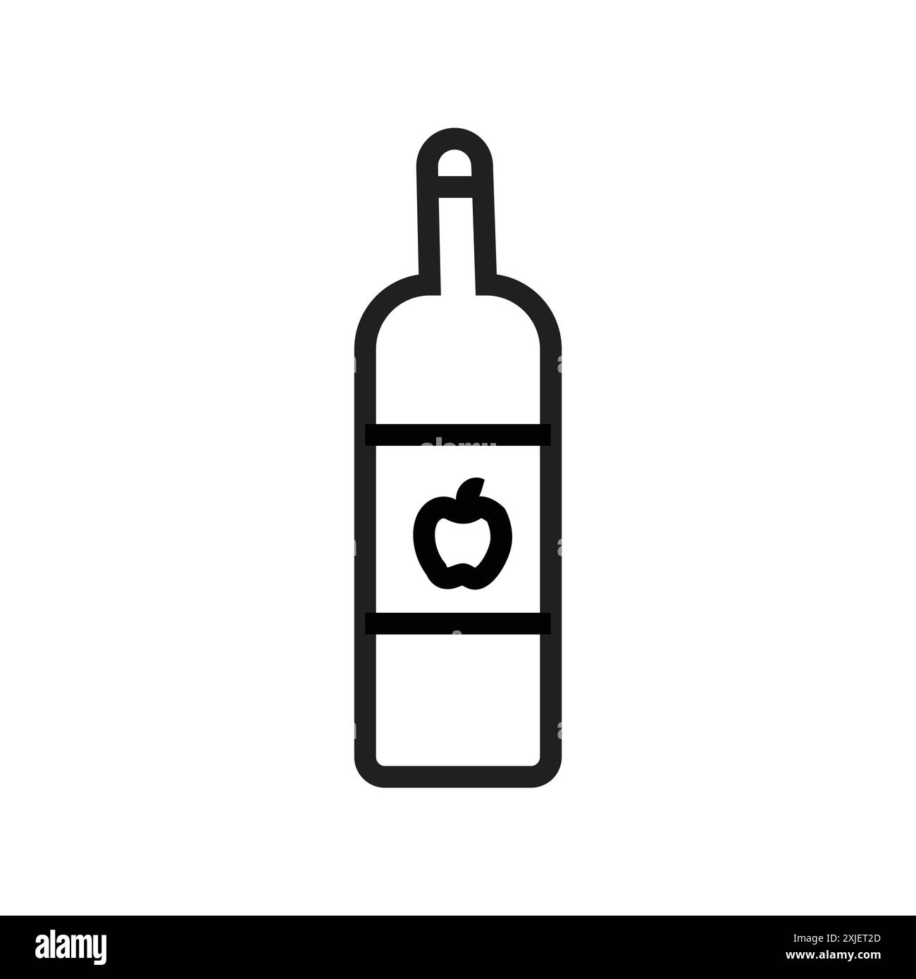 Apple cider vinegar Icon simple flat vector symbol outline collection ...