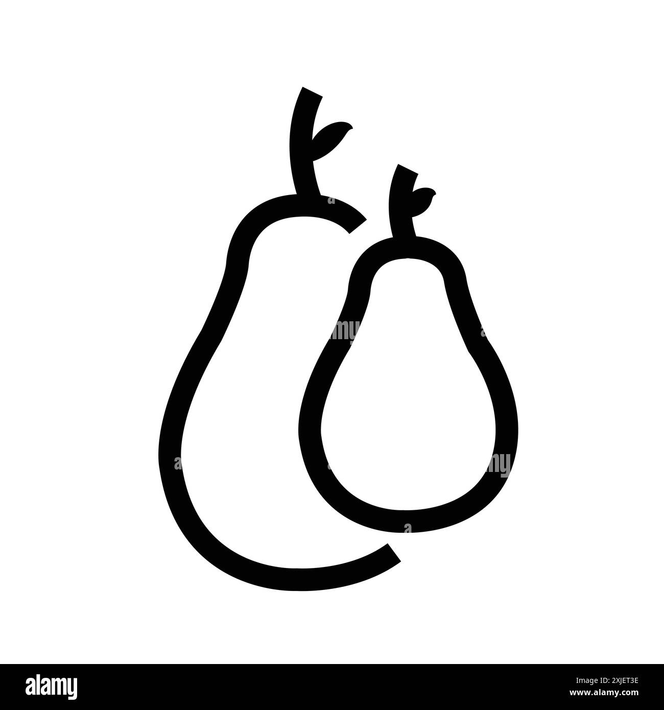 avocado icon simple flat vector symbol outline collection set logo ...