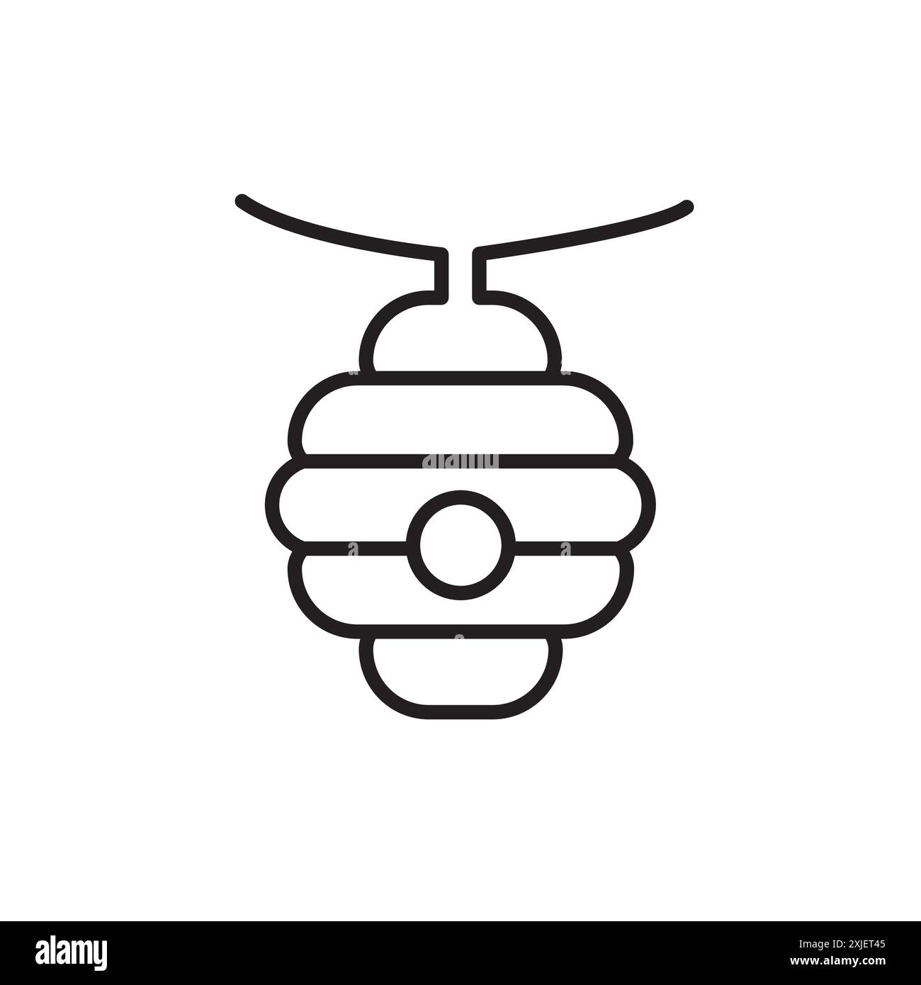 Beehive honeycomb icon simple flat vector symbol outline collection set ...