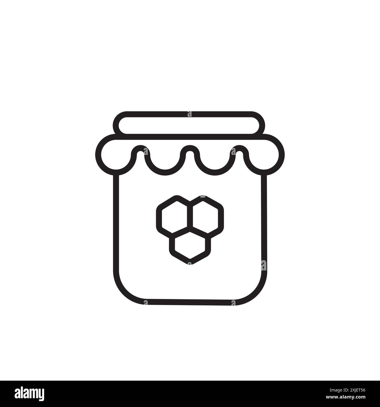 Honey jar icon simple flat vector symbol outline collection set logo Stock Vector Image & Art ...
