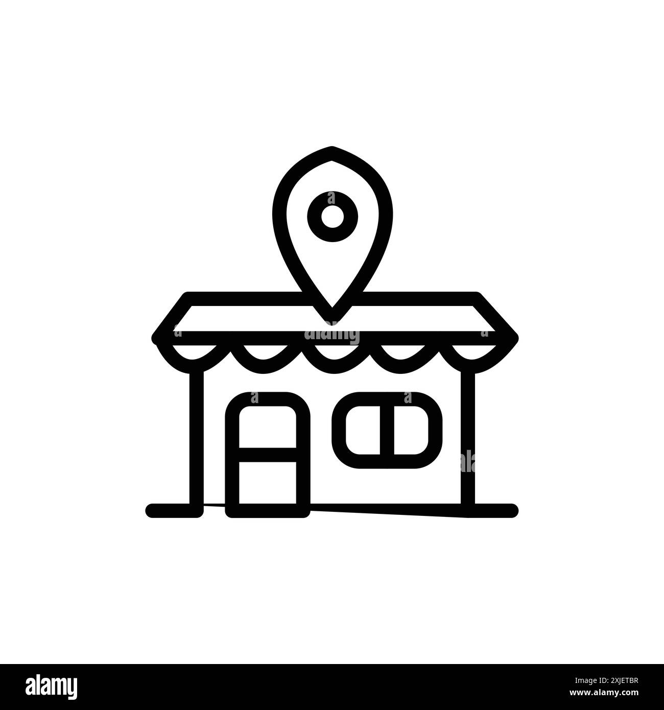 Market Place icon design by Ayaan simple flat vector symbol outline ...