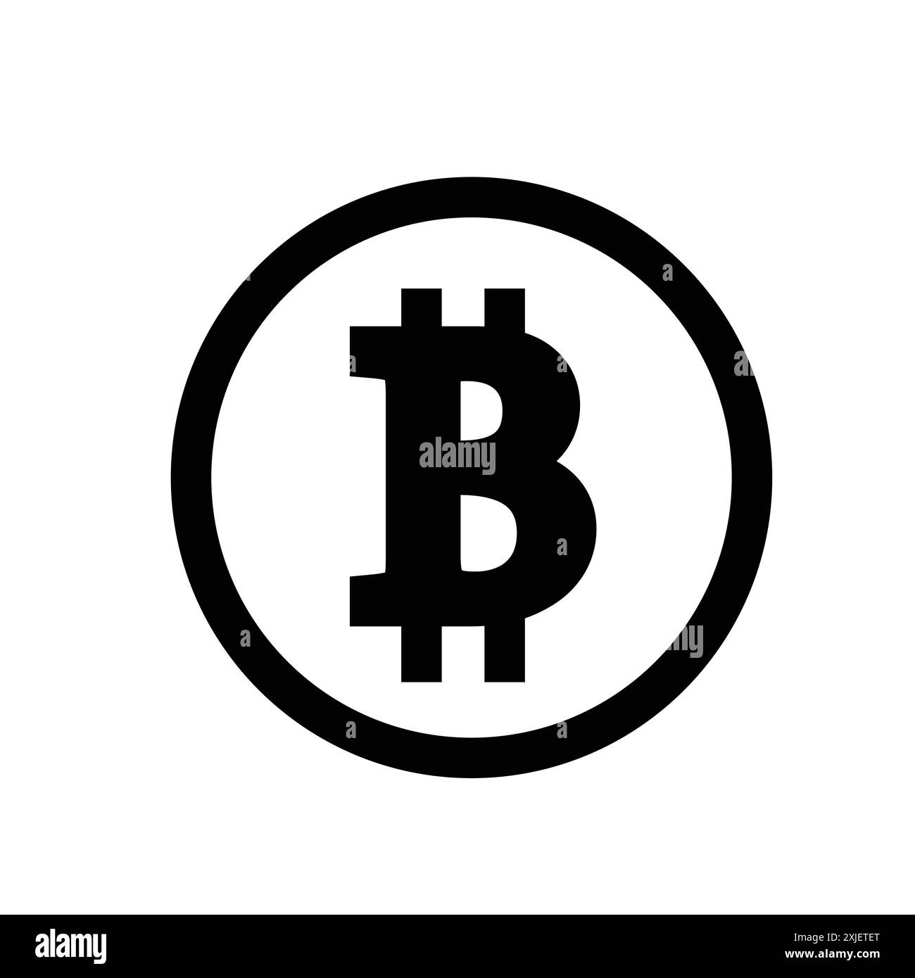Bitcoin icon simple flat vector symbol outline collection set logo ...