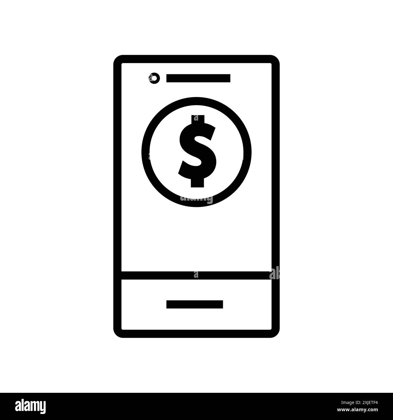 mobile transfer payment icon simple flat vector symbol outline ...