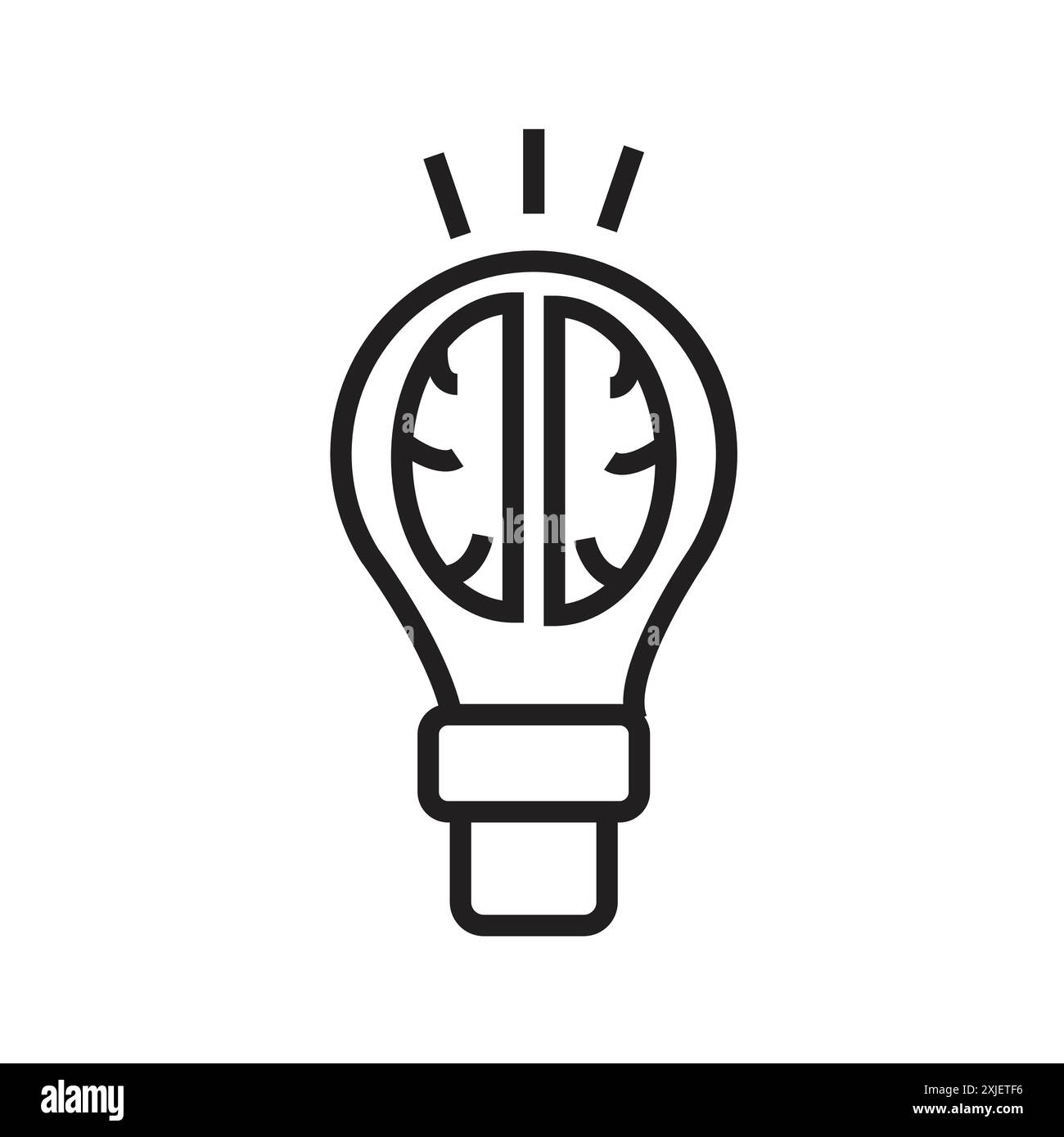 Brain idea icon simple flat vector symbol outline collection set logo ...
