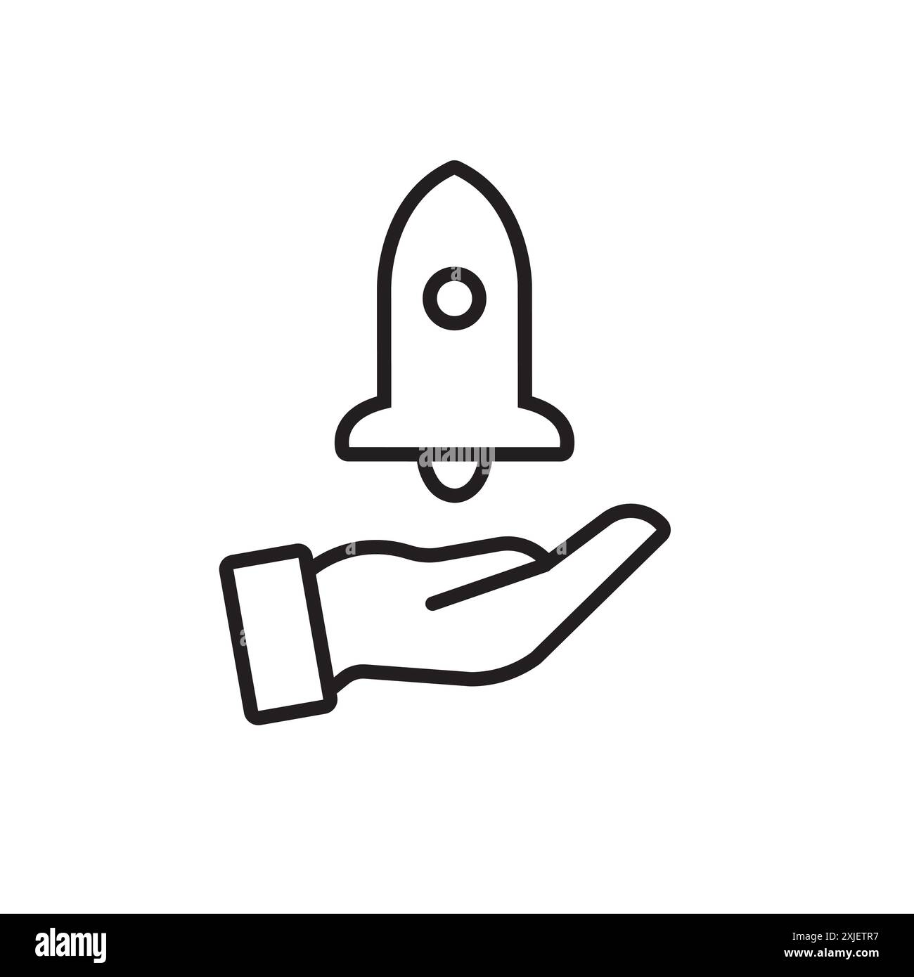 Launch Startup project icon simple flat vector symbol outline ...