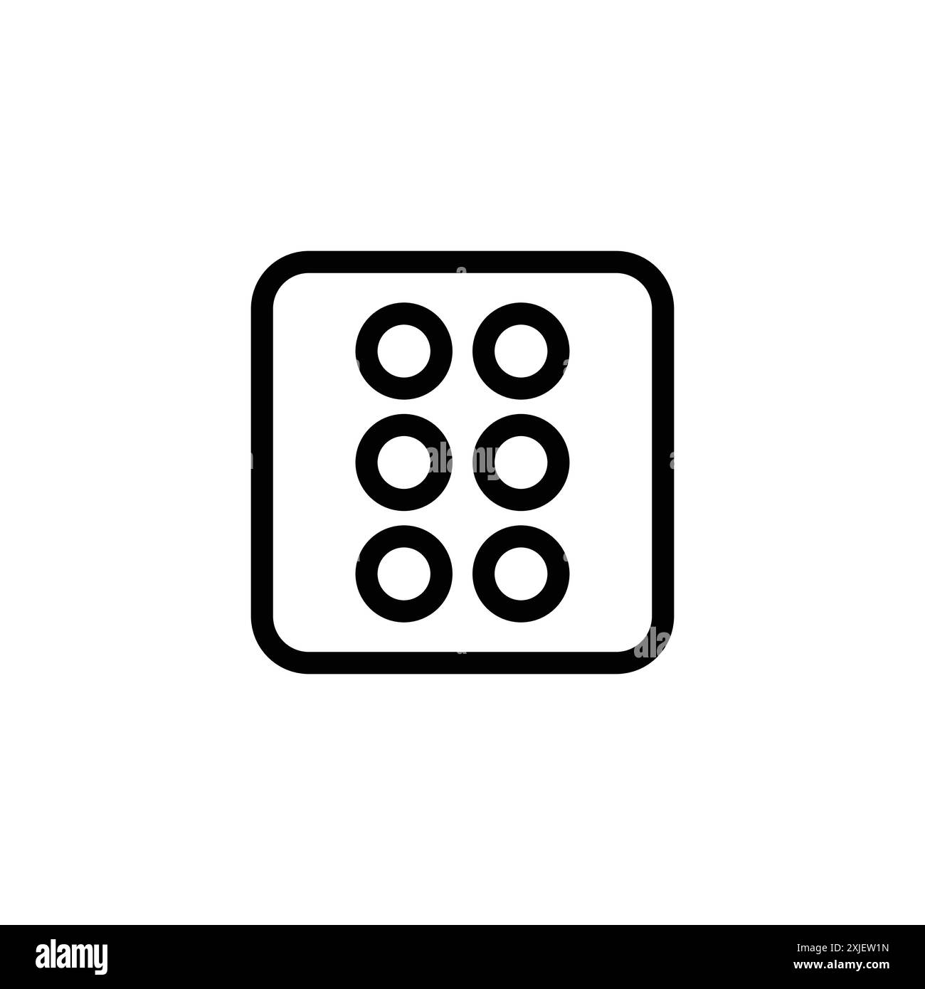 Dice Six icon design by Ayaan simple flat vector symbol outline collection set logo Stock Vector ...