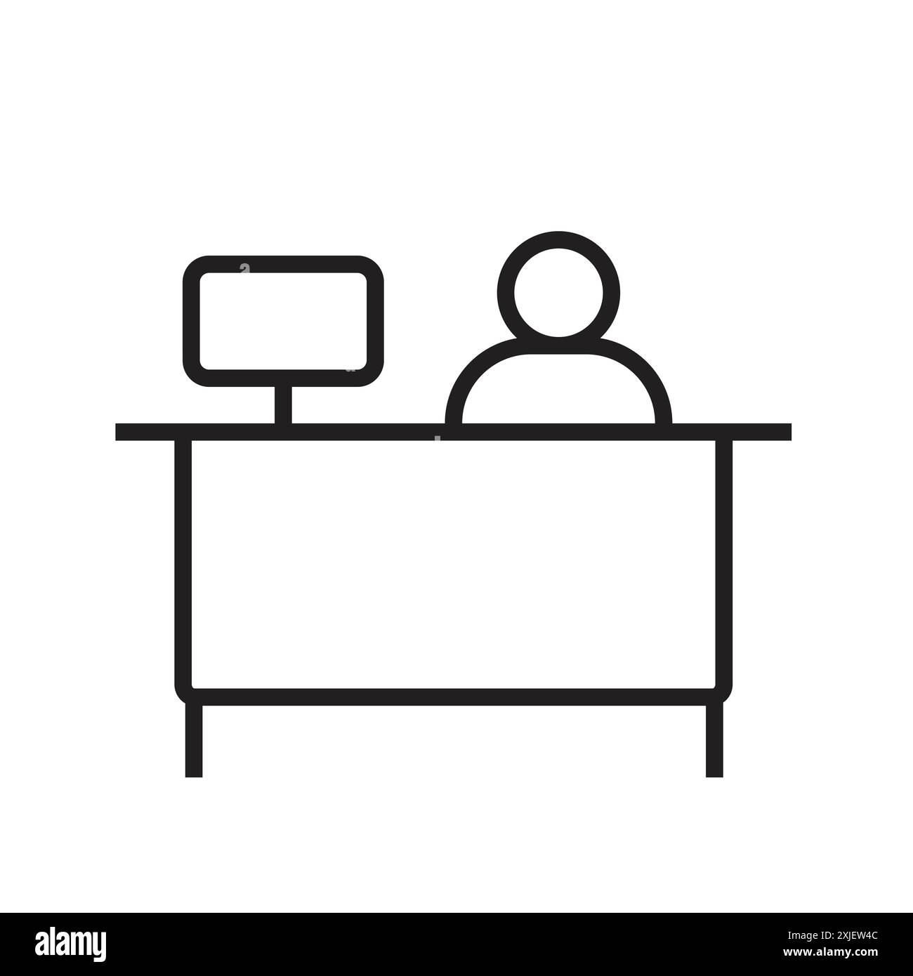 Desk icon simple element Cut Out Stock Images & Pictures - Alamy