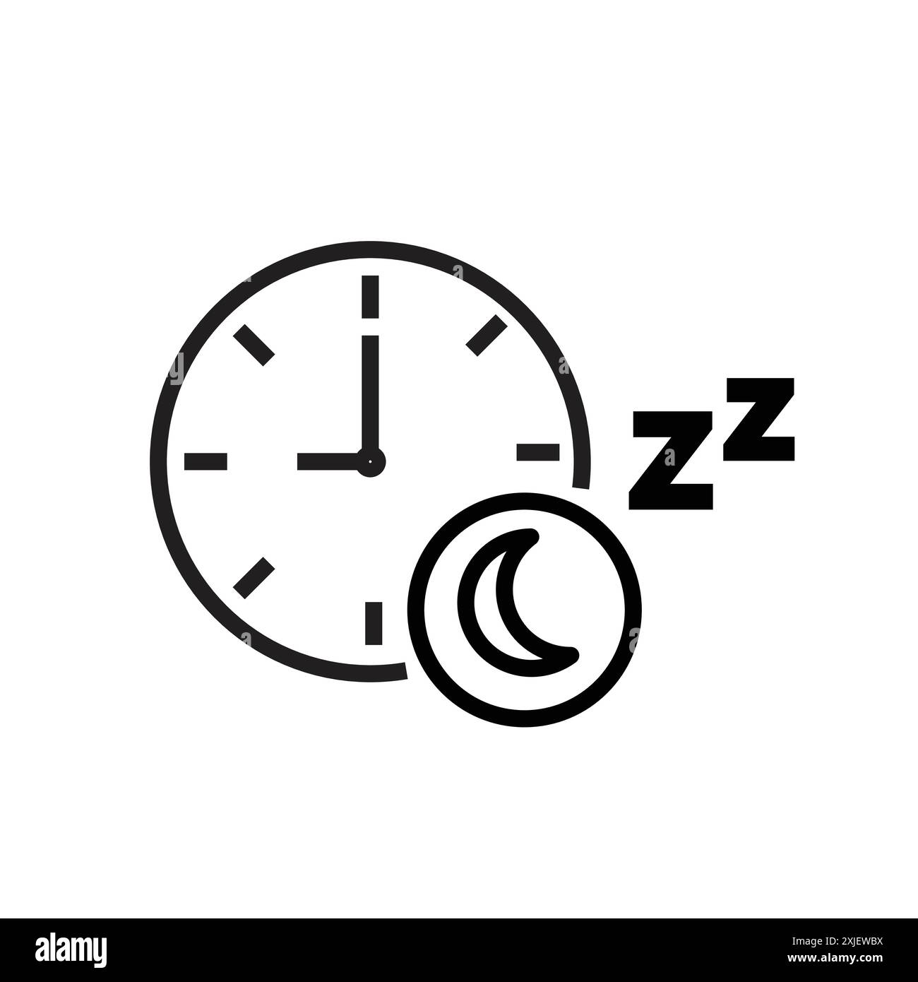 Sleeping time icon simple flat vector symbol outline collection set logo Stock Vector Image ...