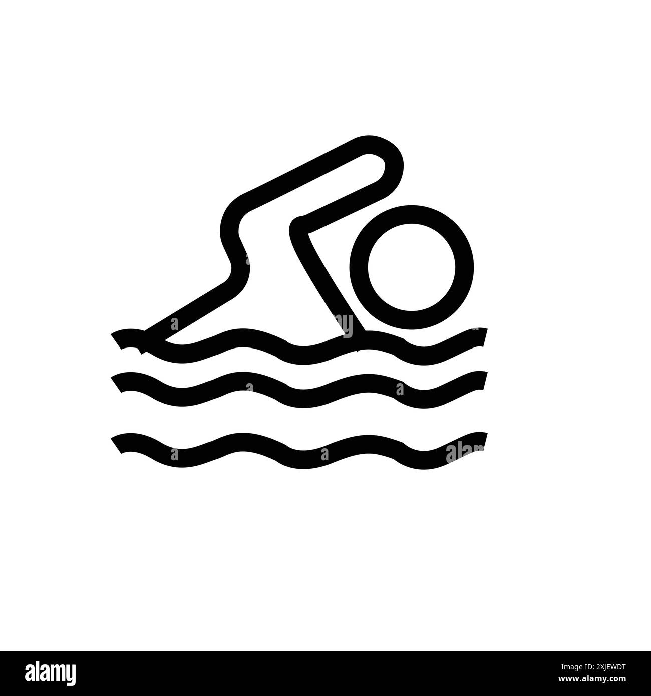 swiming icon simple flat vector symbol outline collection set logo ...