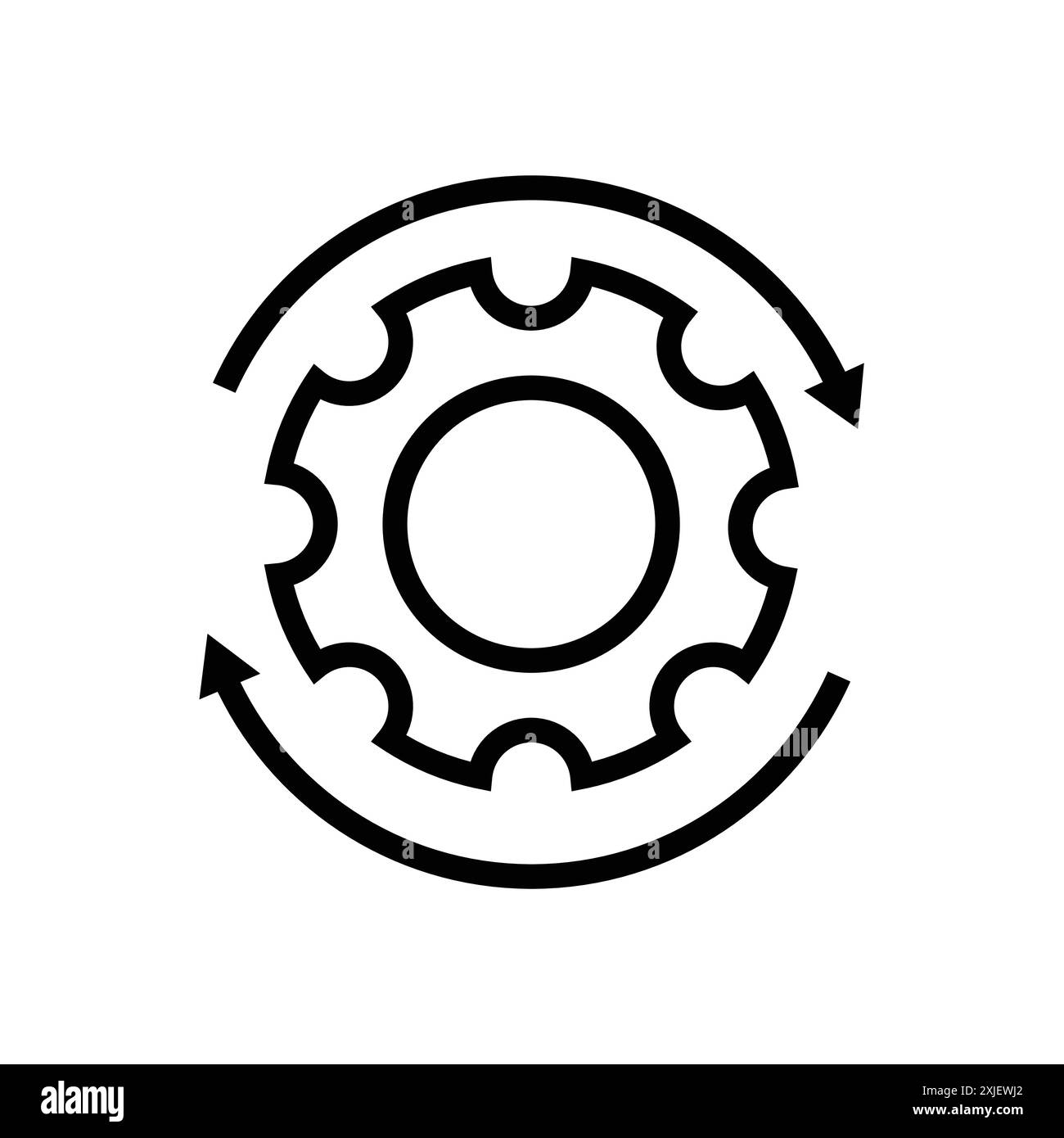 processing icon simple flat vector symbol outline collection set logo ...