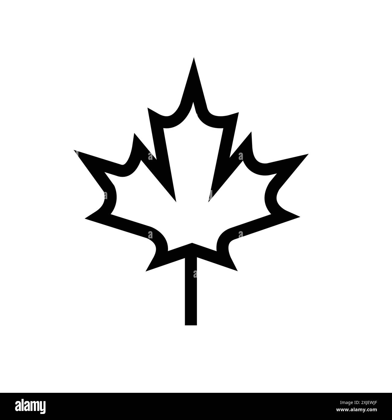 Maple leaf icon simple flat vector symbol outline collection set logo ...