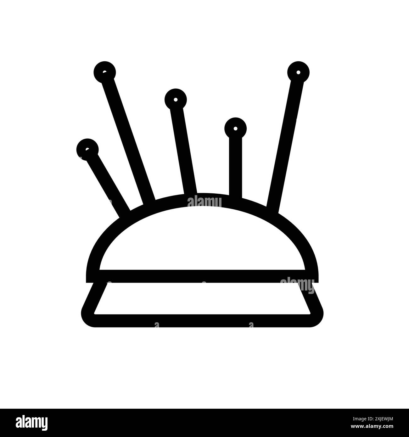 pin cushion icon simple flat vector symbol outline collection set logo ...