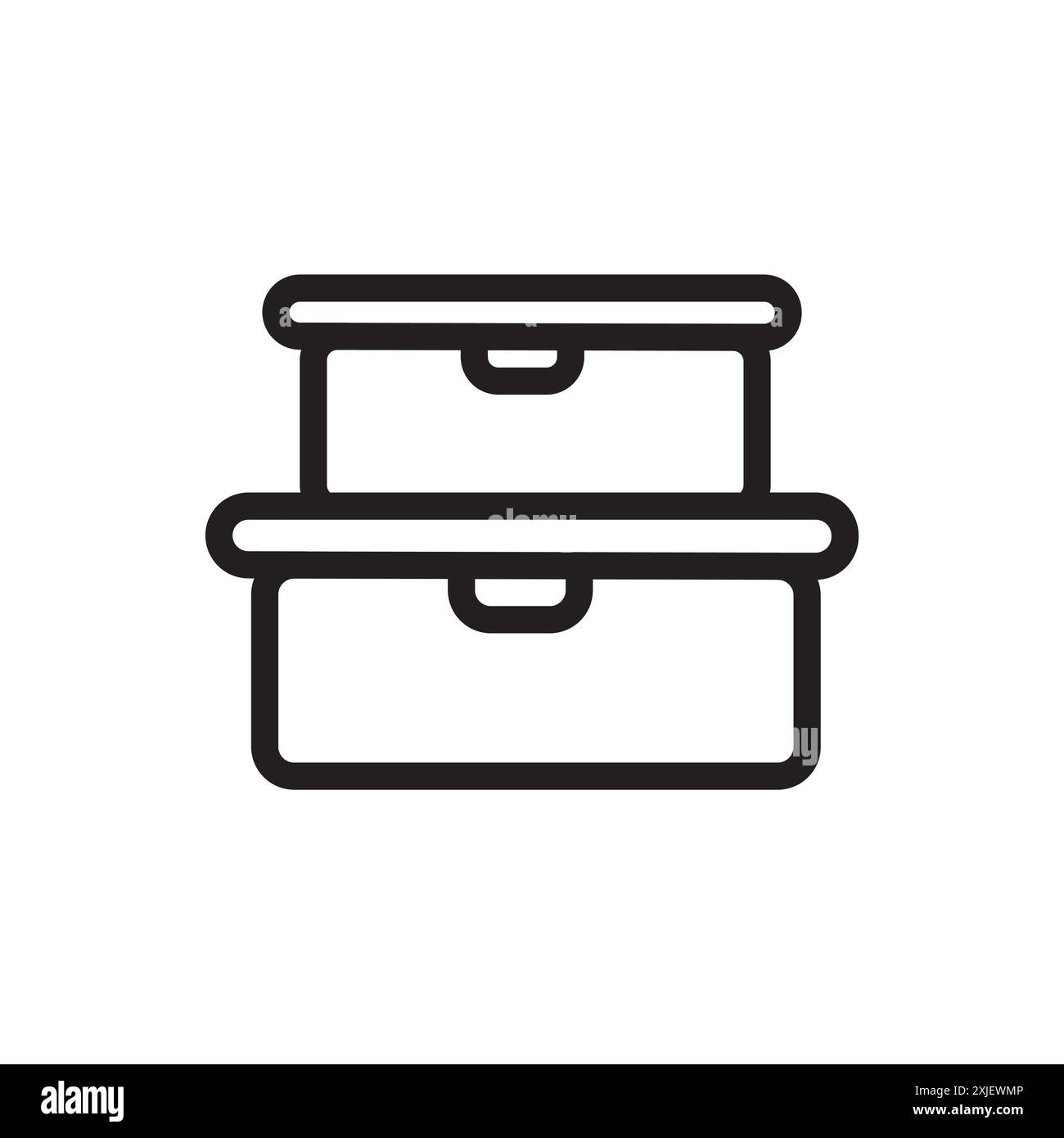 plastic Food container icon simple flat vector symbol outline ...