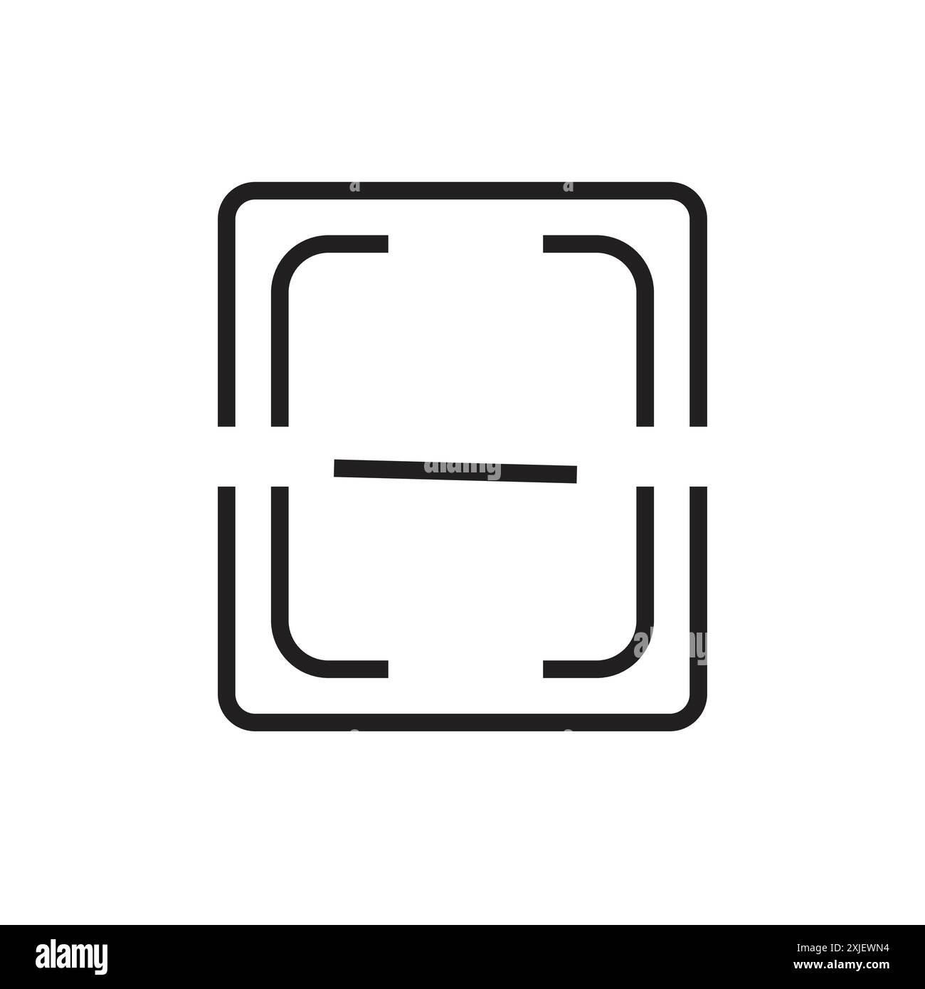 scan button icon simple flat vector symbol outline collection set logo ...