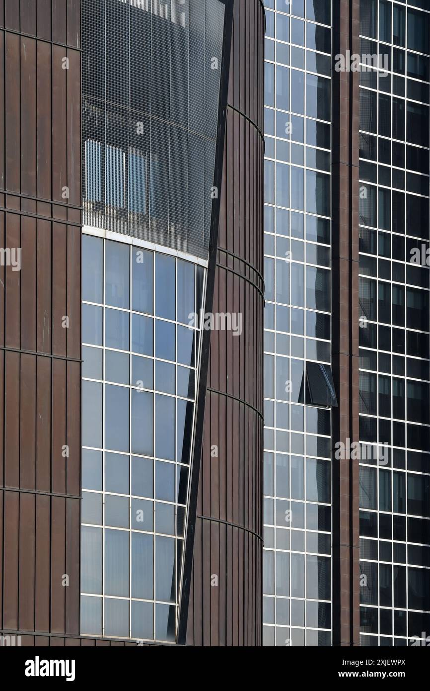 Architecture of a modern office building, construction background ...