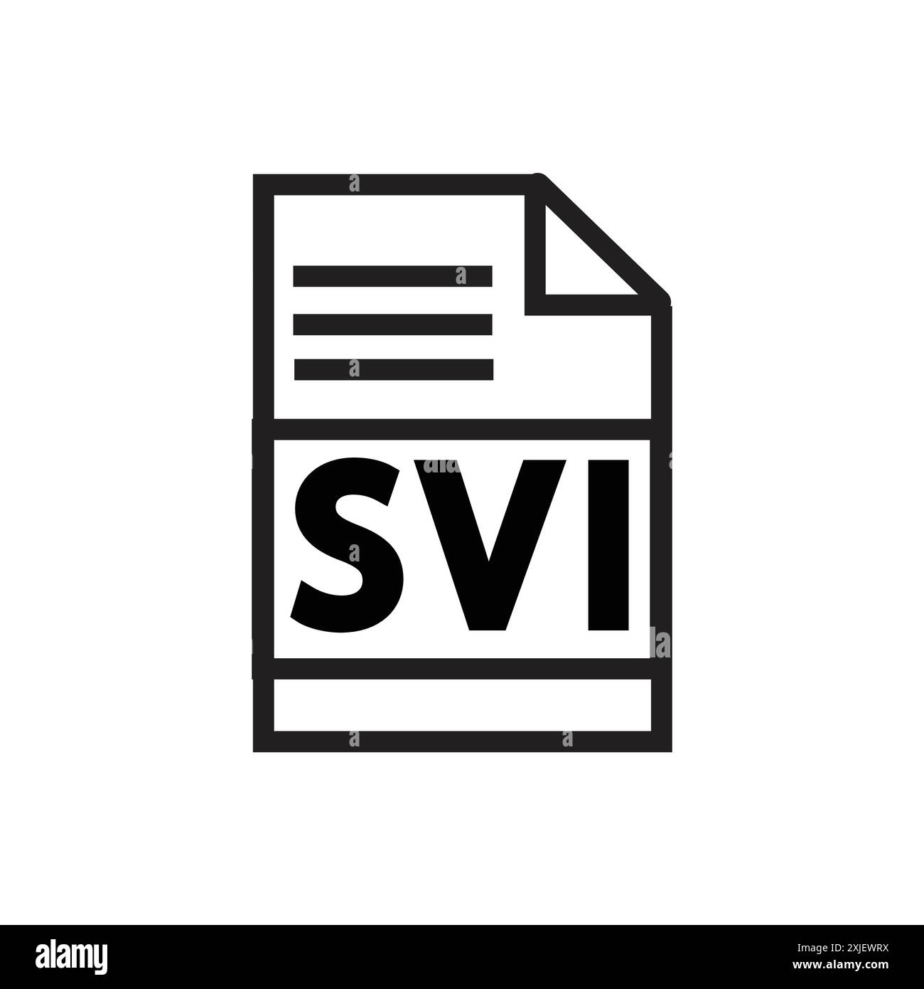 SVI file document icon simple flat vector symbol outline collection set ...