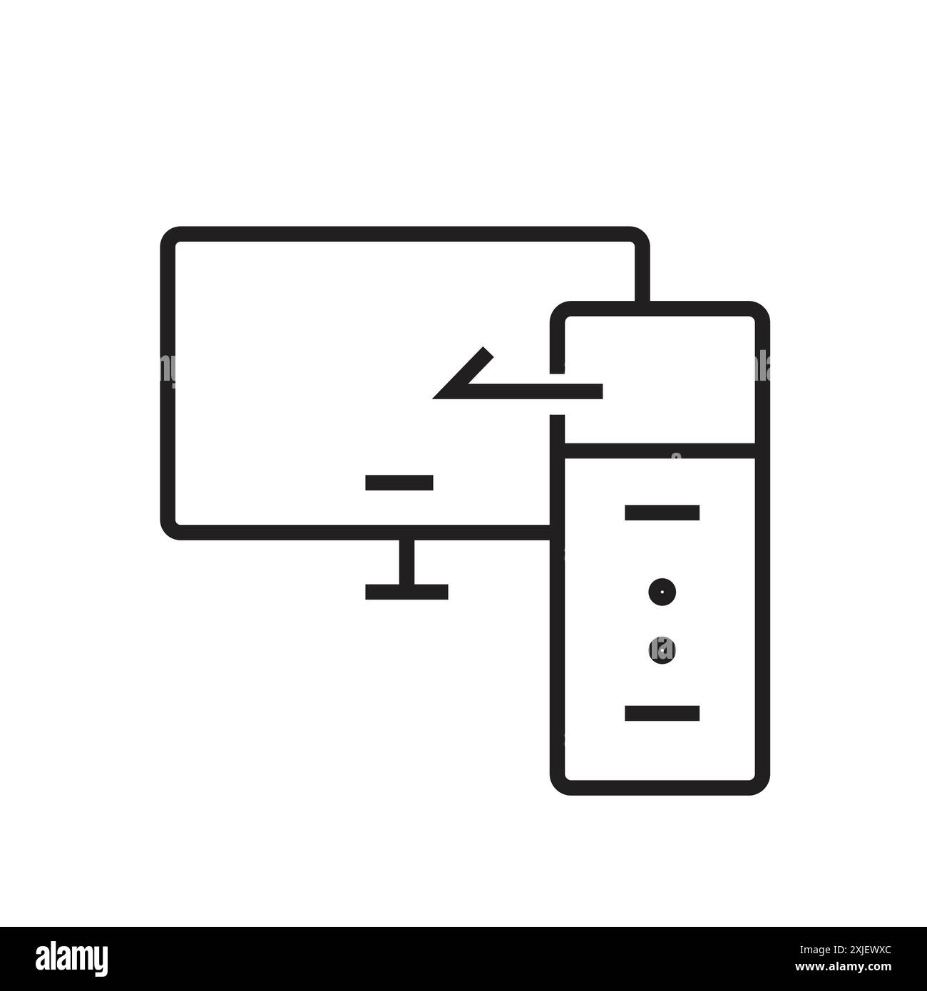 Responsive Design icon simple flat vector symbol outline collection set ...