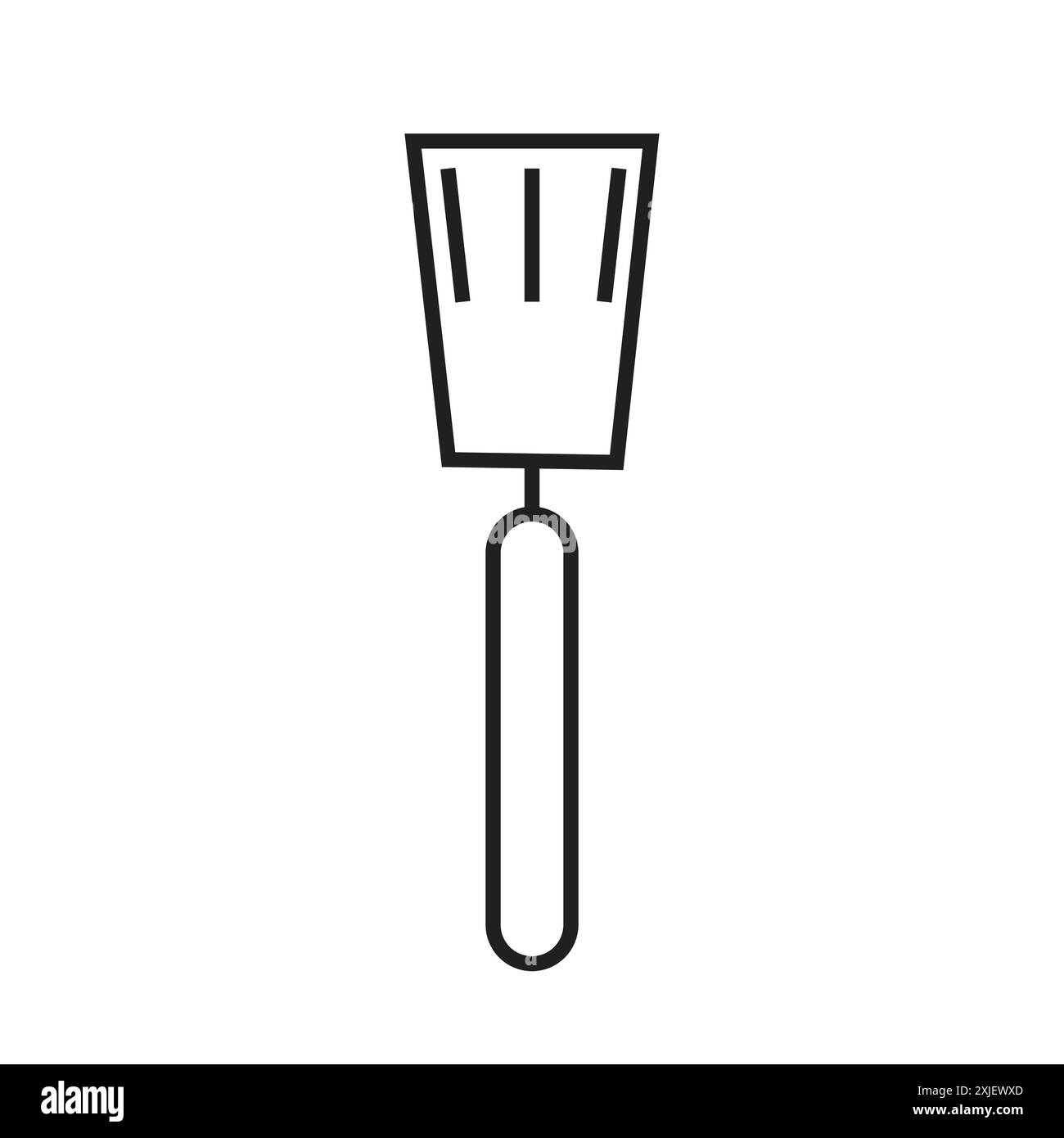 spatula icon simple flat vector symbol outline collection set logo ...
