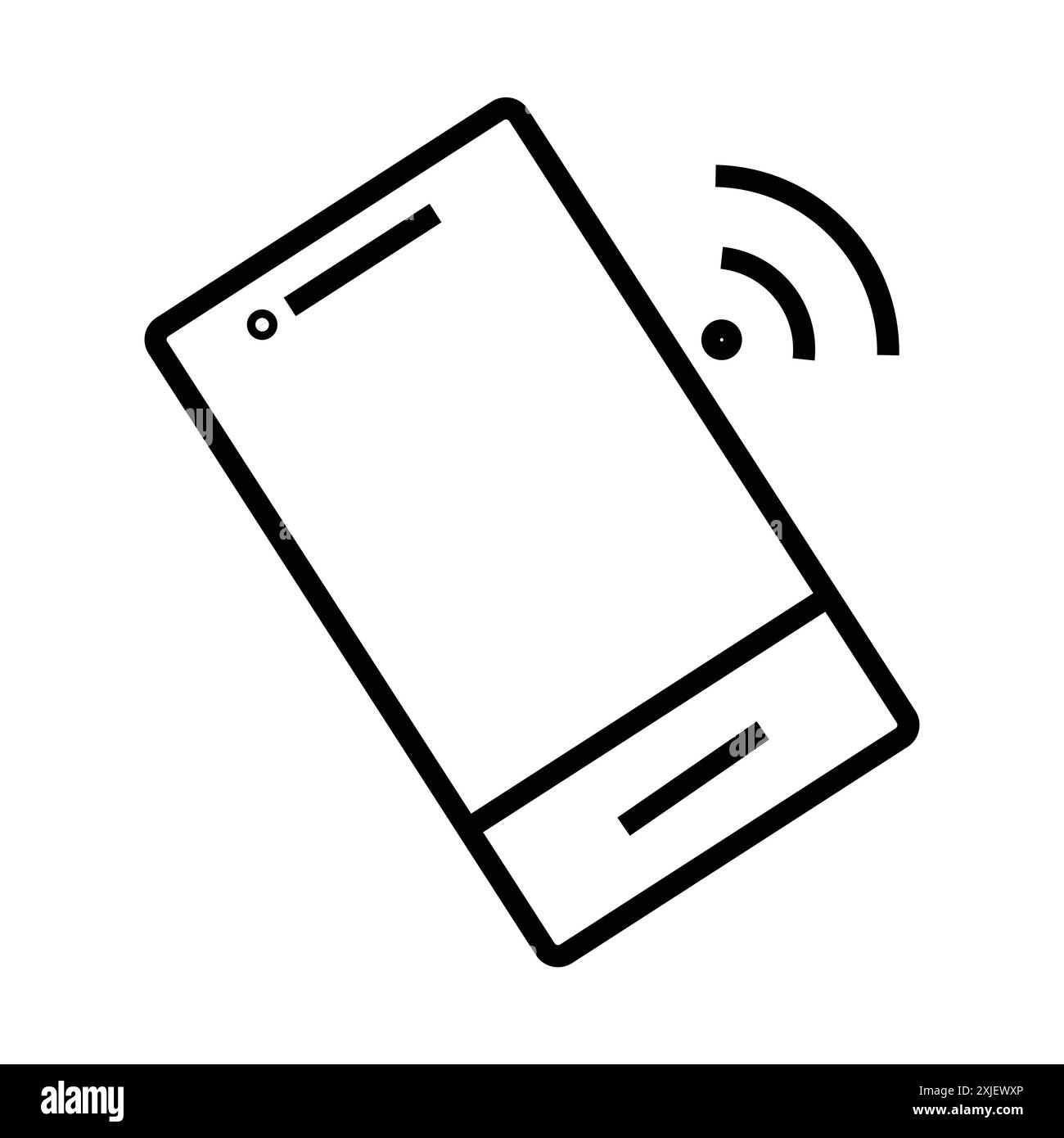 Mobile Phone call icon simple flat vector symbol outline collection set ...