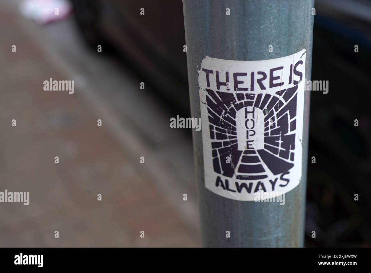 There is always hope Lamp Post sticker in Cardiff, July 2024 Stock ...