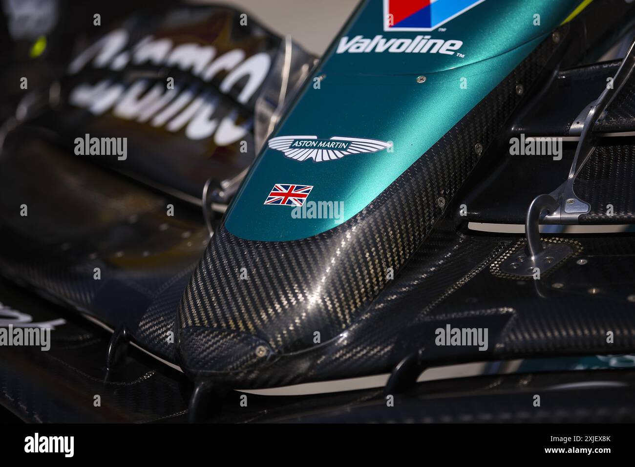 Mogyorod, Hungary, 18/07/2024, Aston Martin F1 Team AMR23, mechanical ...