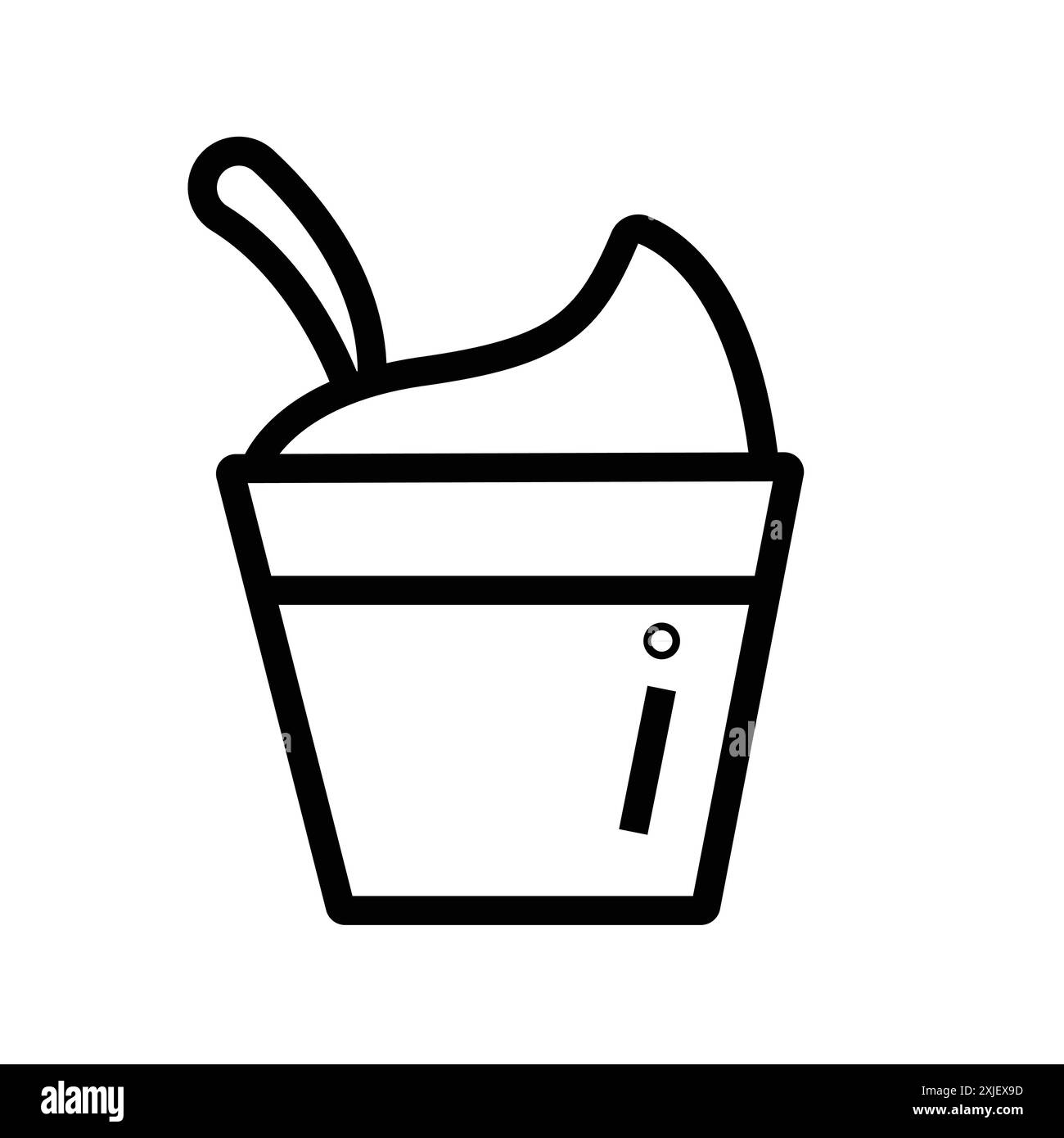 yogurt icon simple flat vector symbol outline collection set logo Stock ...