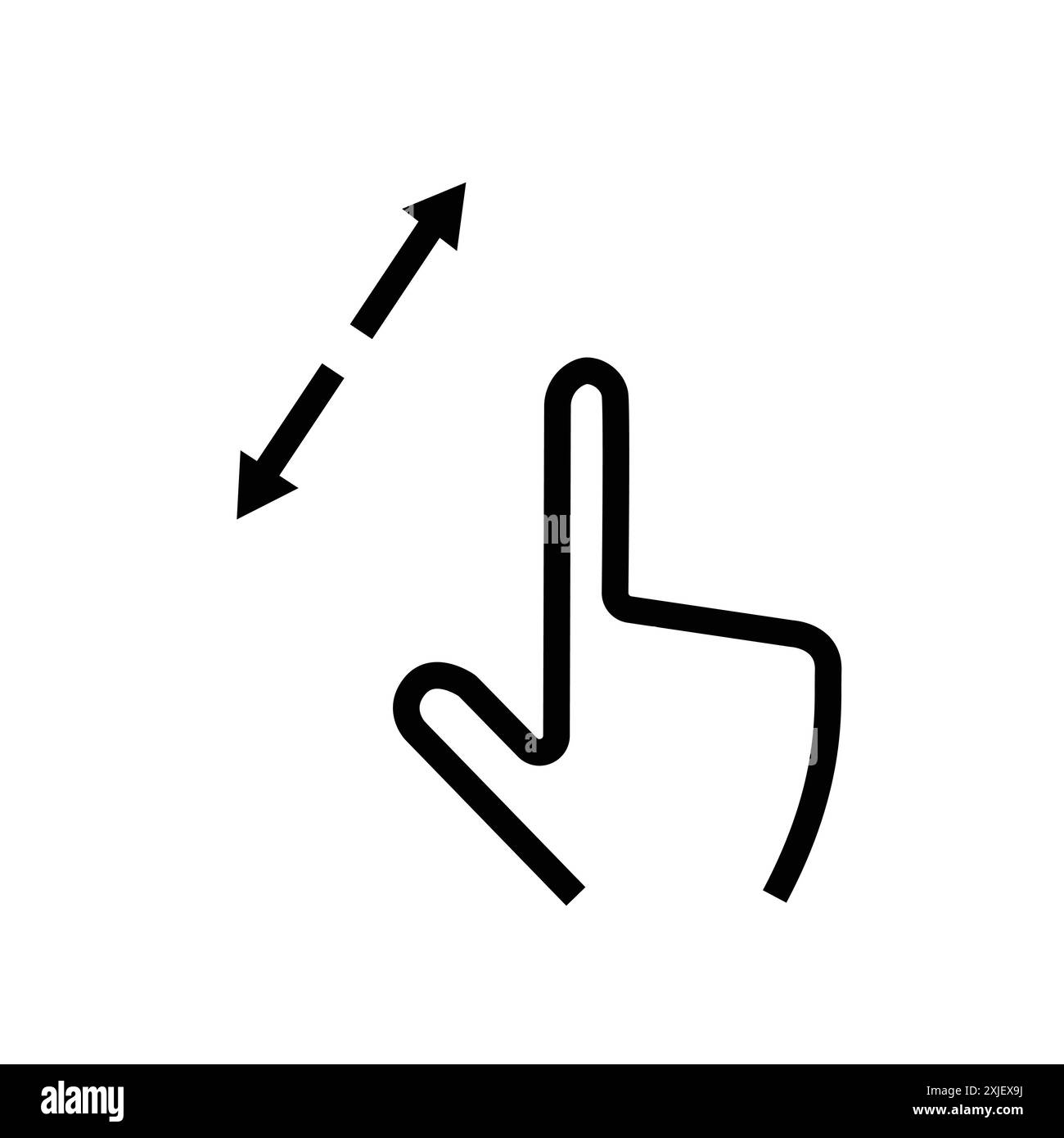 Zoom Gesture icon simple flat vector symbol outline collection set logo Stock Vector Image & Art ...