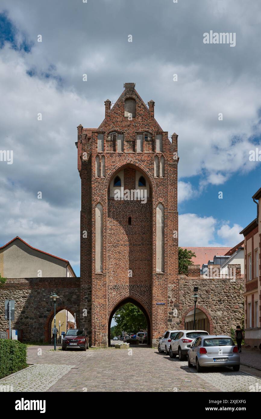 Berlin Gate in city wall of Templin, Uckermark, Brandenburg, Germany ...