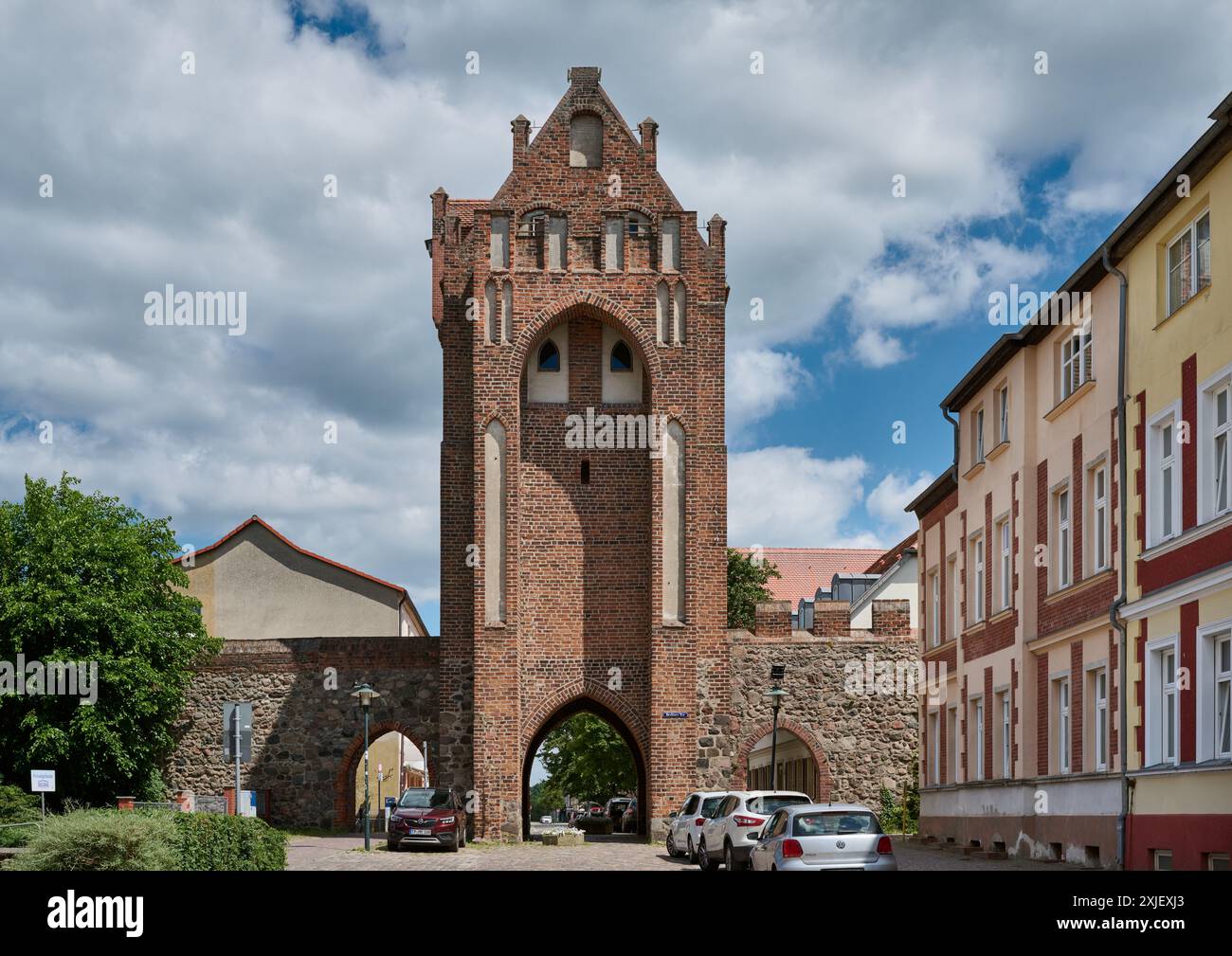 Berlin Gate in city wall of Templin, Uckermark, Brandenburg, Germany ...