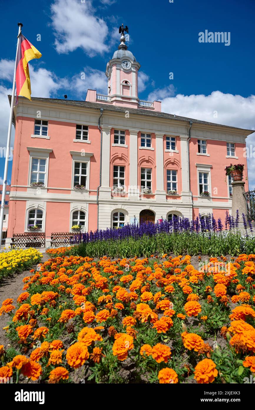 Market Square and Historic Town Hall of Templin, Uckermark, Brandenburg ...