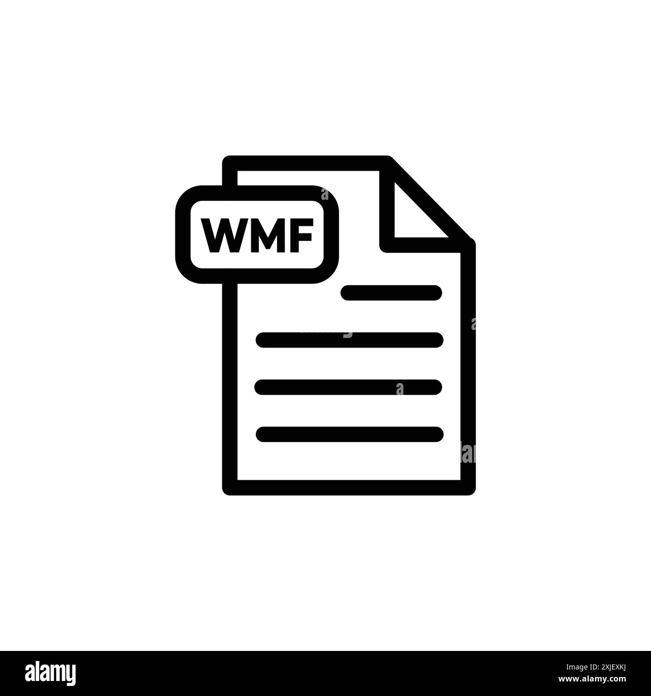 WMF Document icon design by Ayaan simple flat vector symbol outline collection set logo Stock ...