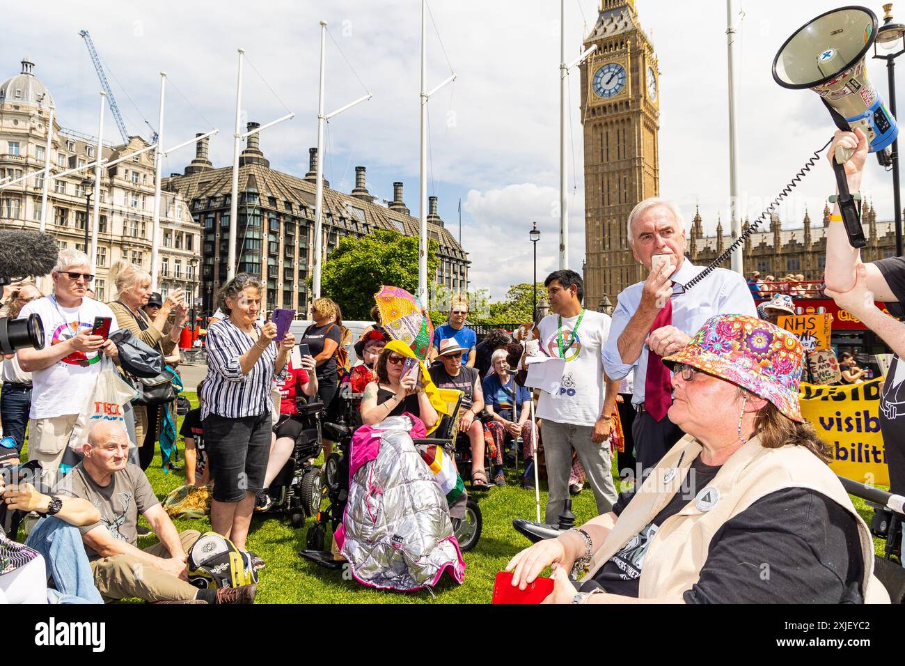 London, UK. 18th July, 2024. Disabled People Against Cuts protest ...