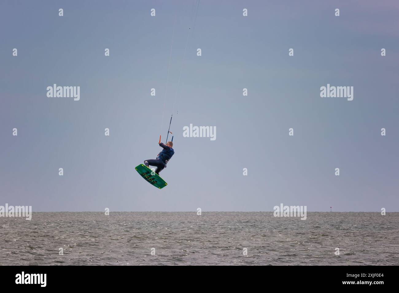 Frisco, Outer Banks, North Carolina, USA April 16, 2024: Kiteboarders ...