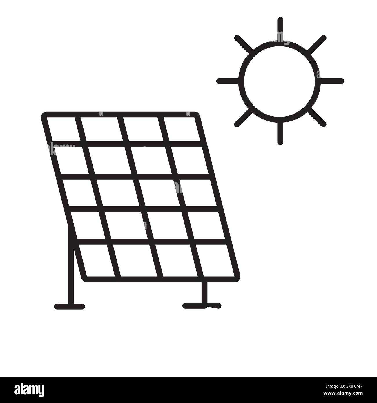 Solar Energy Icon simple flat vector symbol outline collection set logo ...