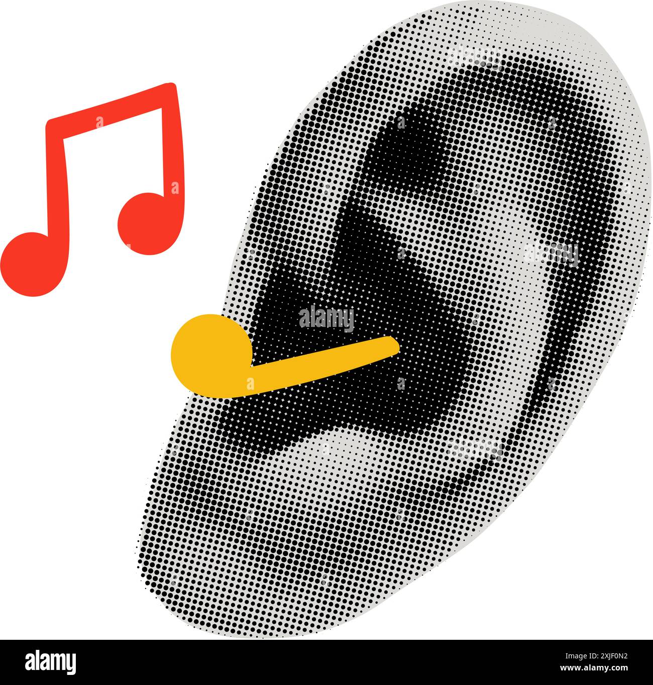 Ear music notes vector hi-res stock photography and images - Alamy
