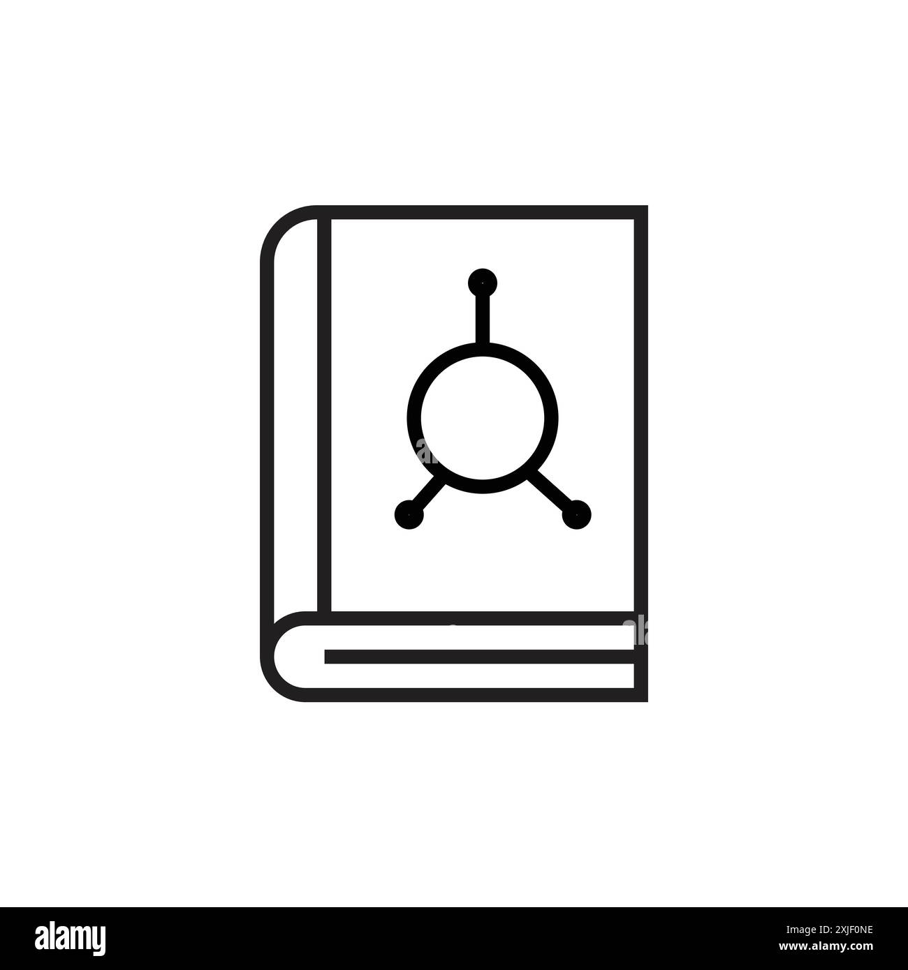 Science book icon simple flat vector symbol outline collection set logo ...