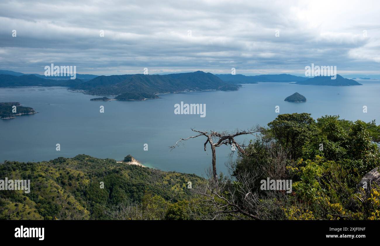 Japan, Seto Inland Sea view from Miyajima island, viewpoint on mount ...